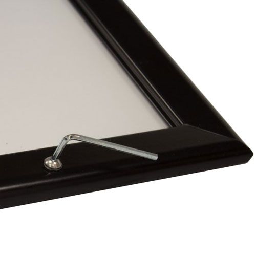 Black Lockable Poster Snap Frame with 32mm Profile – Display Wizard