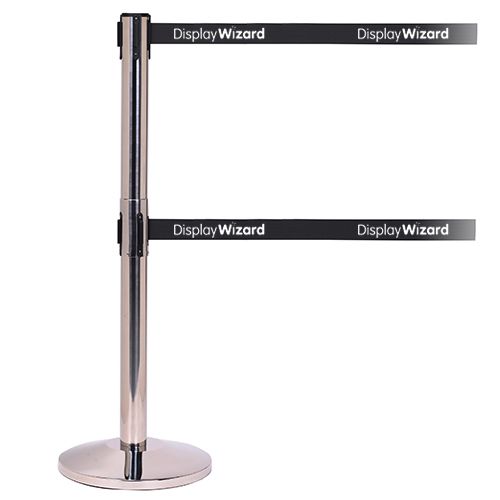 QueueMaster Twin Custom Retractable Barriers | Display Wizard