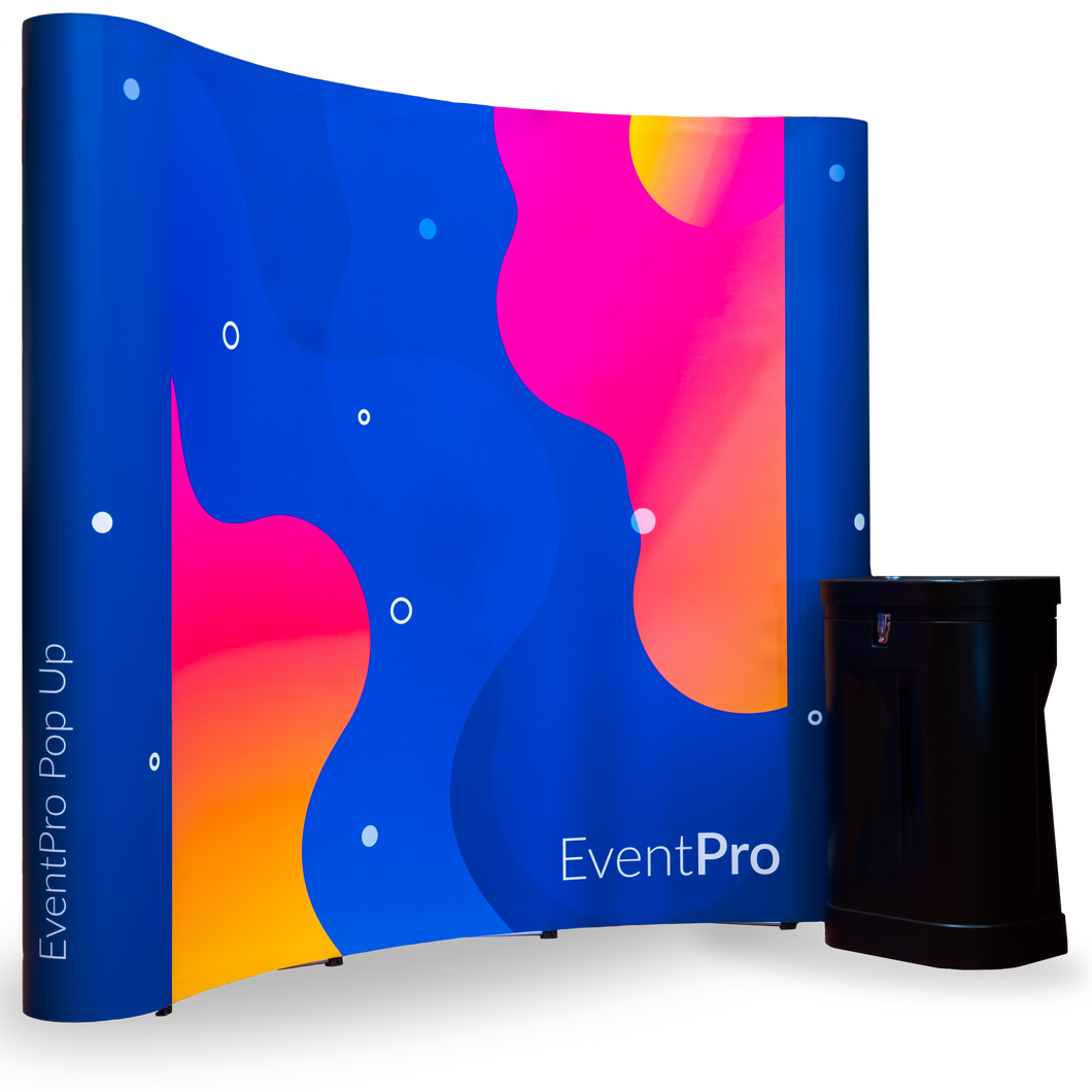 3x3 Curved Pop Up Display Stand | 3x3 Curved Pop Up Stand – Display Wizard