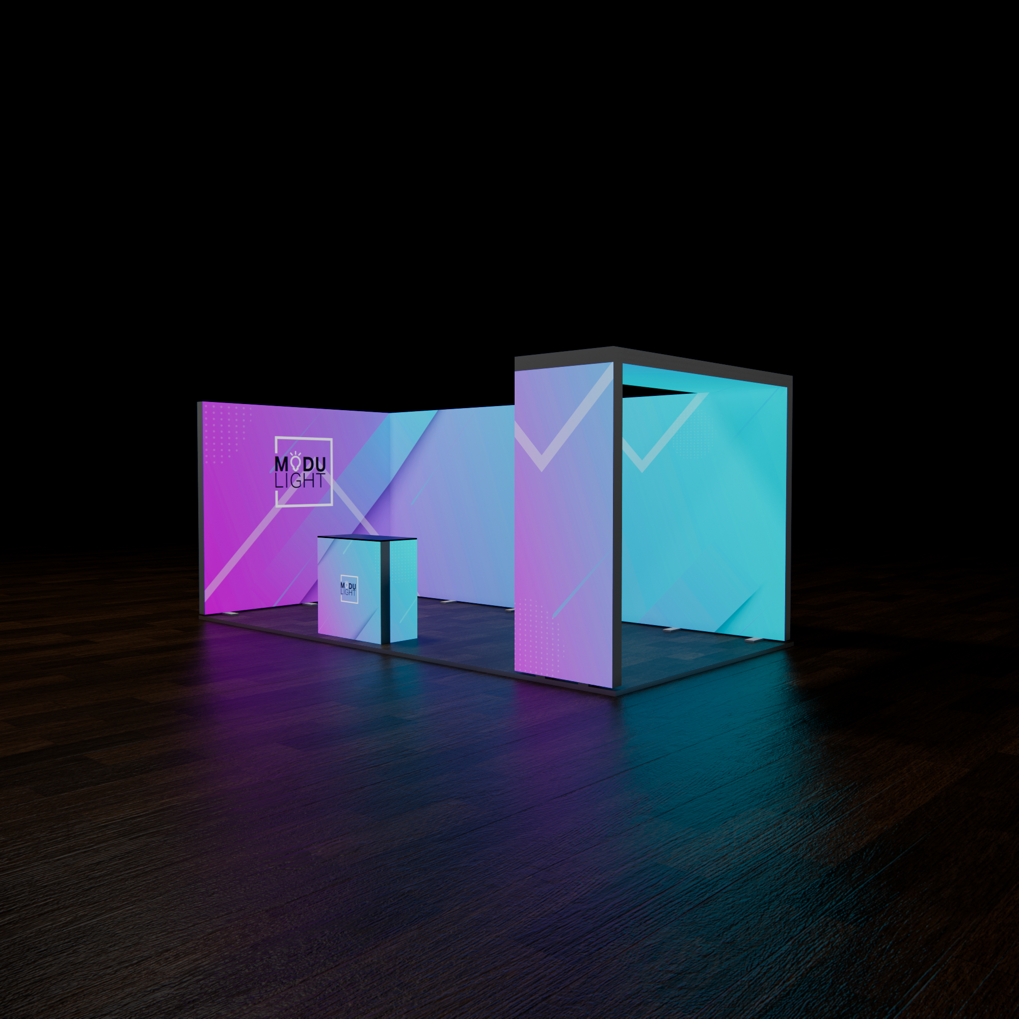 ModuLIGHT LED Lightbox Exhibition Stand | L-Shape - 6m x 3m – Display ...