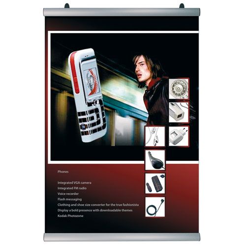 Poster Clamp Display Rails | Hanging Poster Display Clamps – Display Wizard