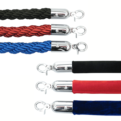 Q-Rope - 1.5m Cords | Ropes for Queue Barrier Systems – Display Wizard